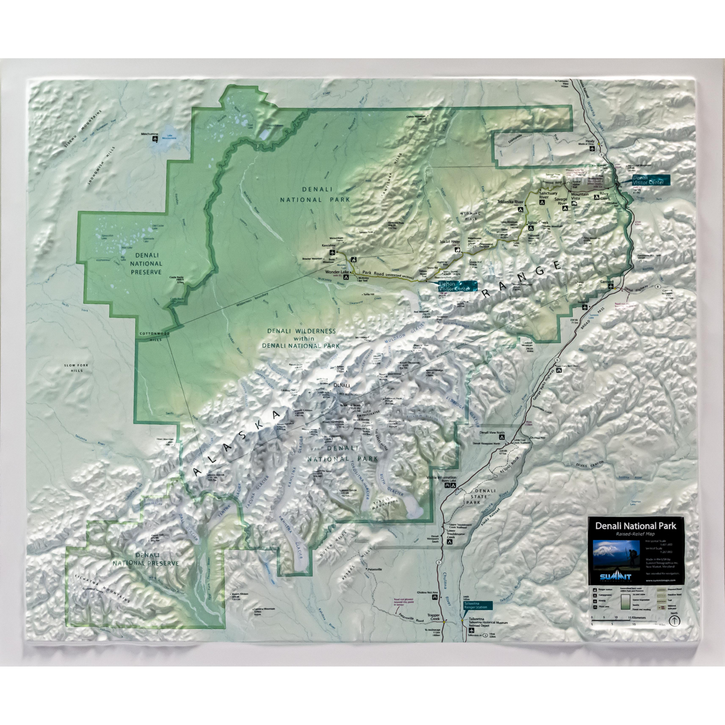 Denali National Park and Preserve 3D Raised Relief Map